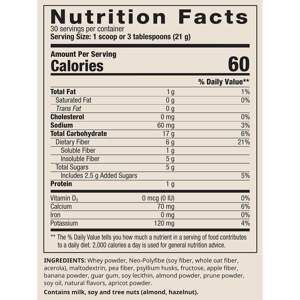 NeoLife All Natural Fiber Food & Drink Mix - Versatile Fiber Powder for ...