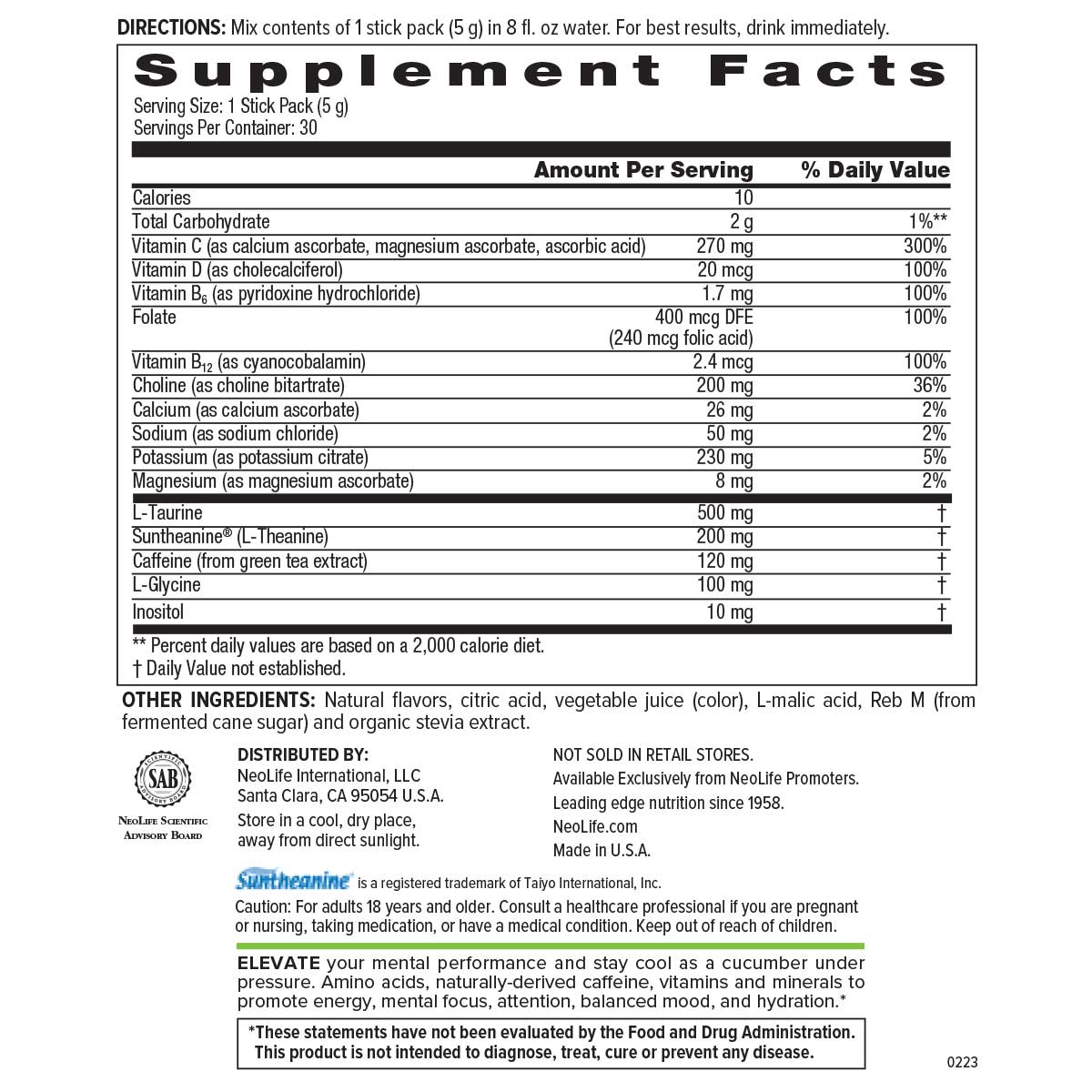 Elevate Nootropic Energy Drink – NewLife Vitamin Shop