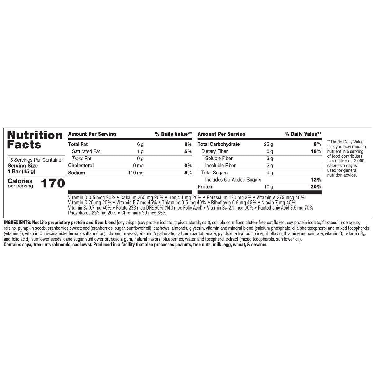 NeoLifeBar - Delicious & Nutritious, Natural Snack Bar – NewLife ...