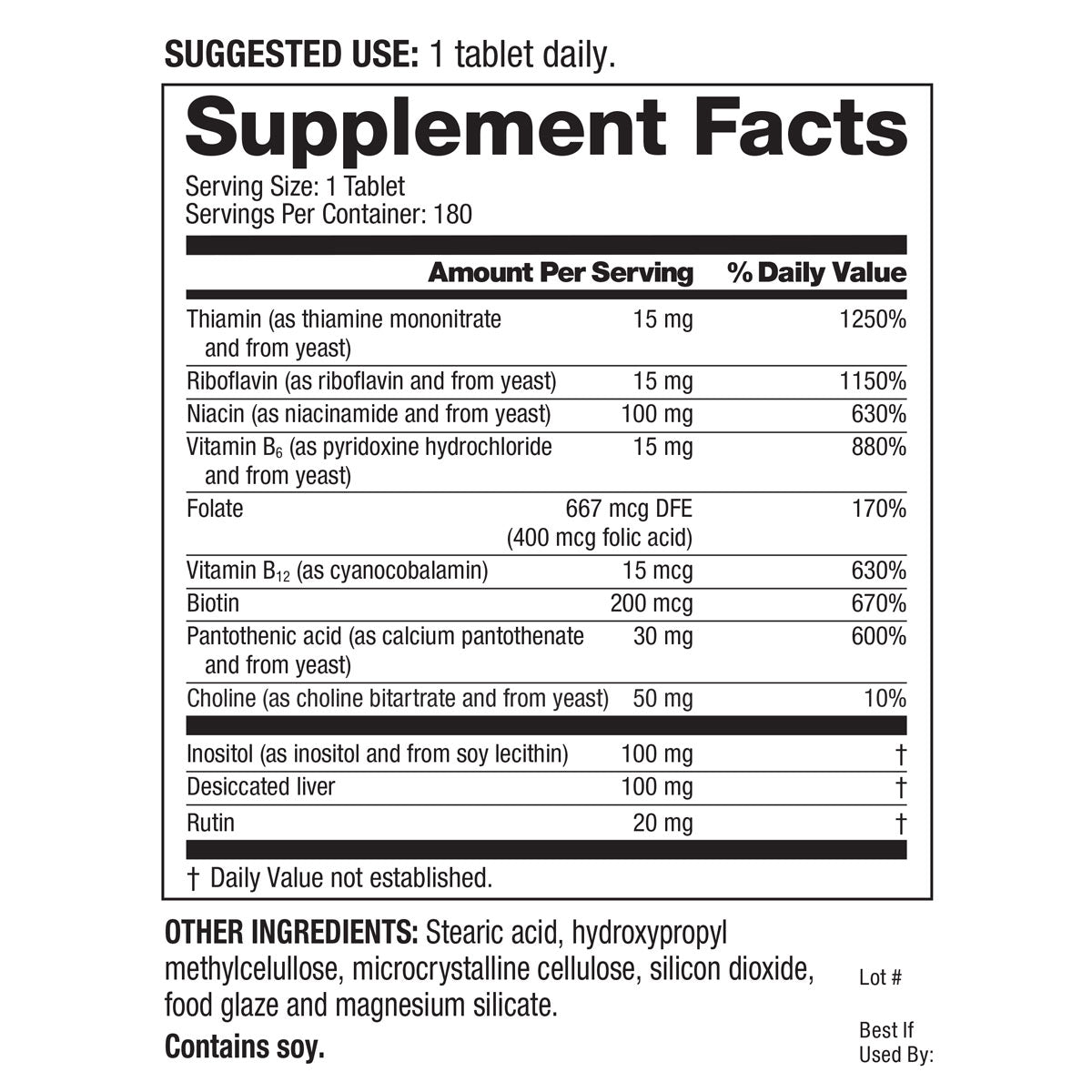 Super-B Threshold Control - All 8 B Vitamins in Sustained Release ...