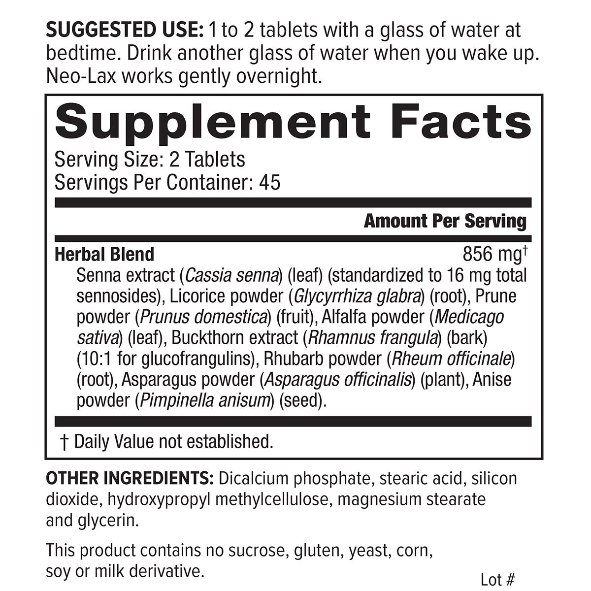 NeoLife Neo-Lax - Gentle, Natural Laxative for Occasional Irregularity ...