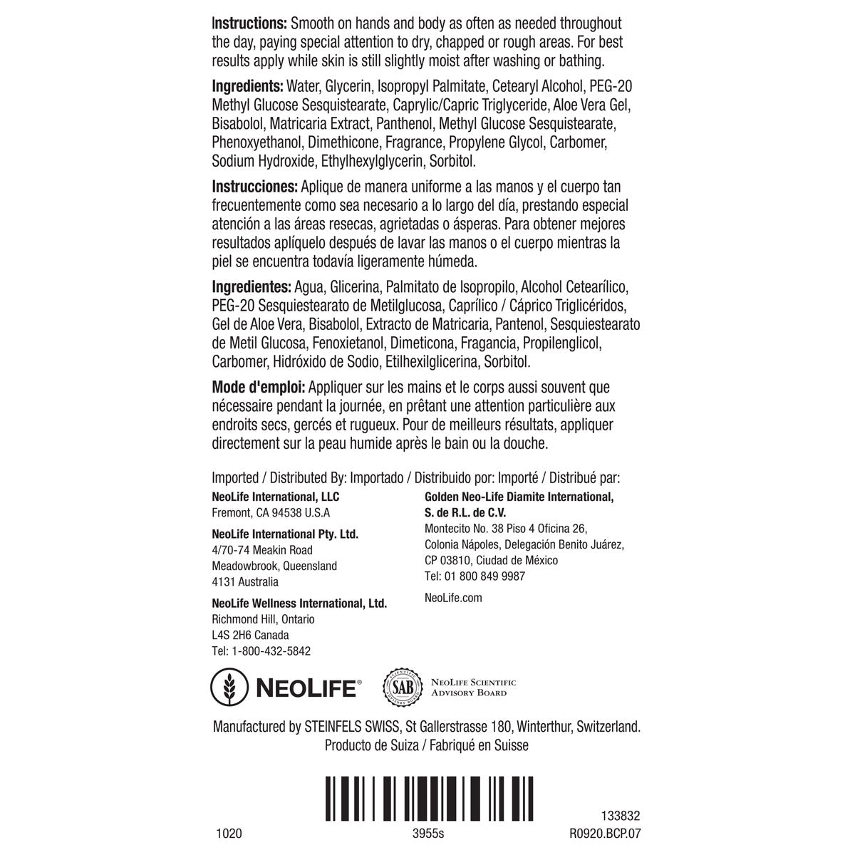 Nourishing Hand & Body Lotion - With Moisturizers and Emollients ...