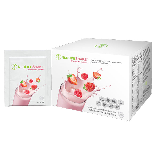 NeoLifeShake Berries n' Cream Packets - Delicious Meal Replacement ...